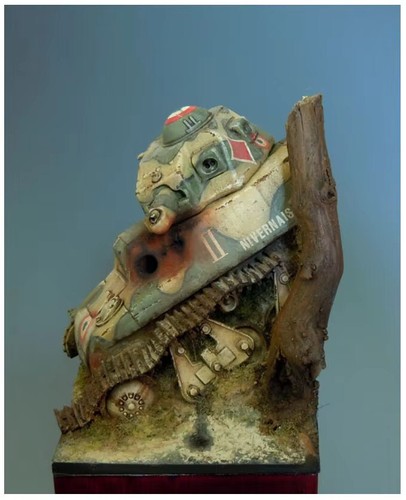 1/35 WWII French Destroyed Army Tank Vignette/Mini Diorama - F541 | eBay