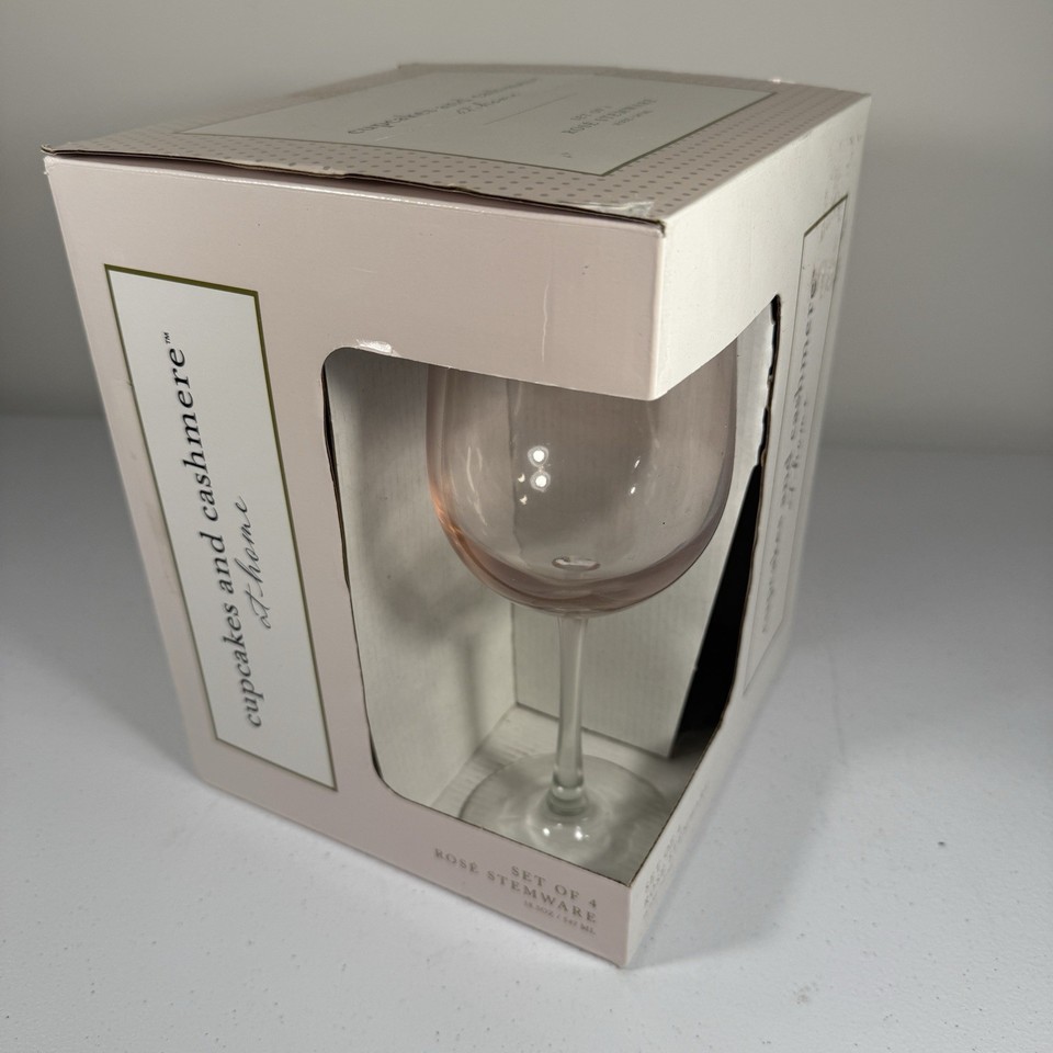 Cupcakes And Cashmere Set Of 4 Rosé Stemware 18.5OZ - 547 ML New Open ...
