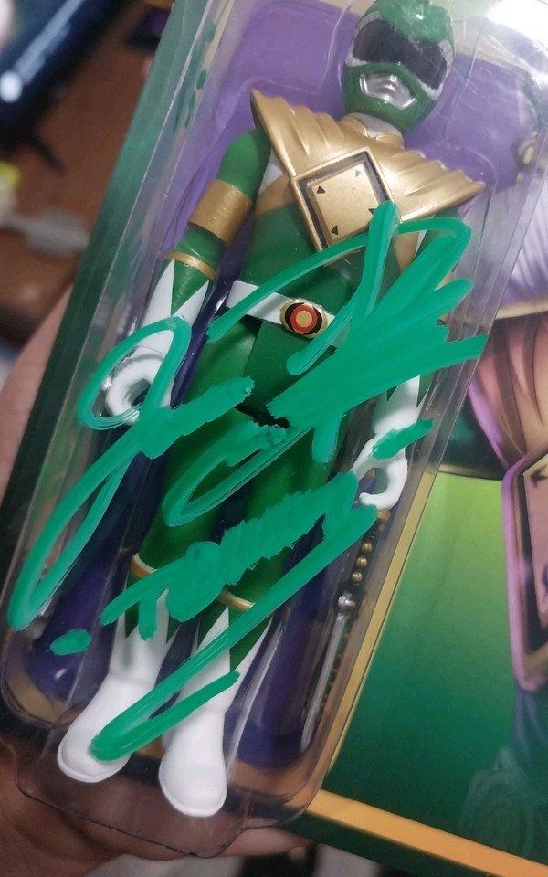 Super7 GREEN RANGER Figure MMPR Power Rangers Signed by Jason David ...