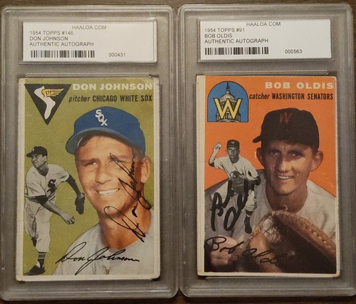 (LOT OF 2)-GRADED-1954 Topps BASEBALL AUTOGRAPHED CARDS (AUTHENTIC) | eBay