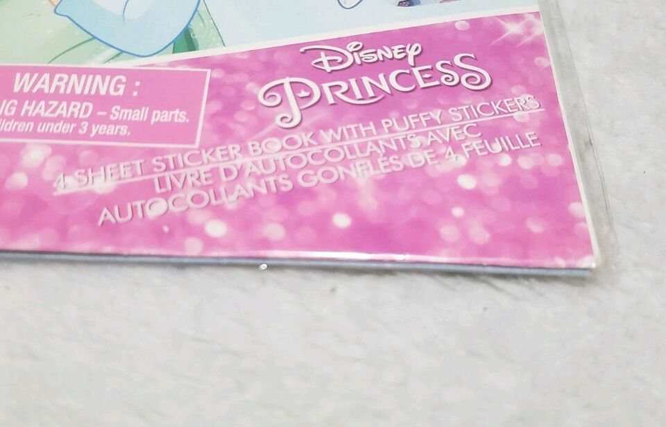 Disney princess 4 Sheet Sticker Book With Puffy Stickers Ariel Belle ...