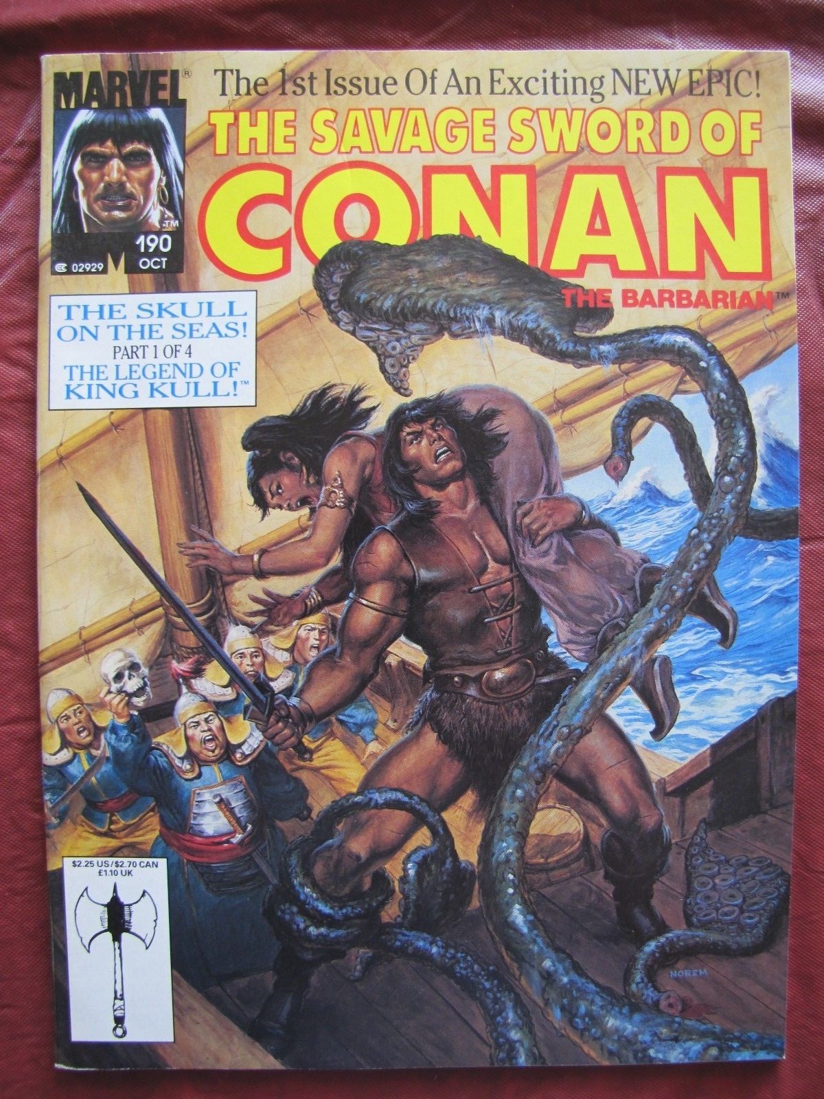 Savage Sword Of Conan # 190 The Skull On The Seas Pt 1 of 4 & Kull of ...