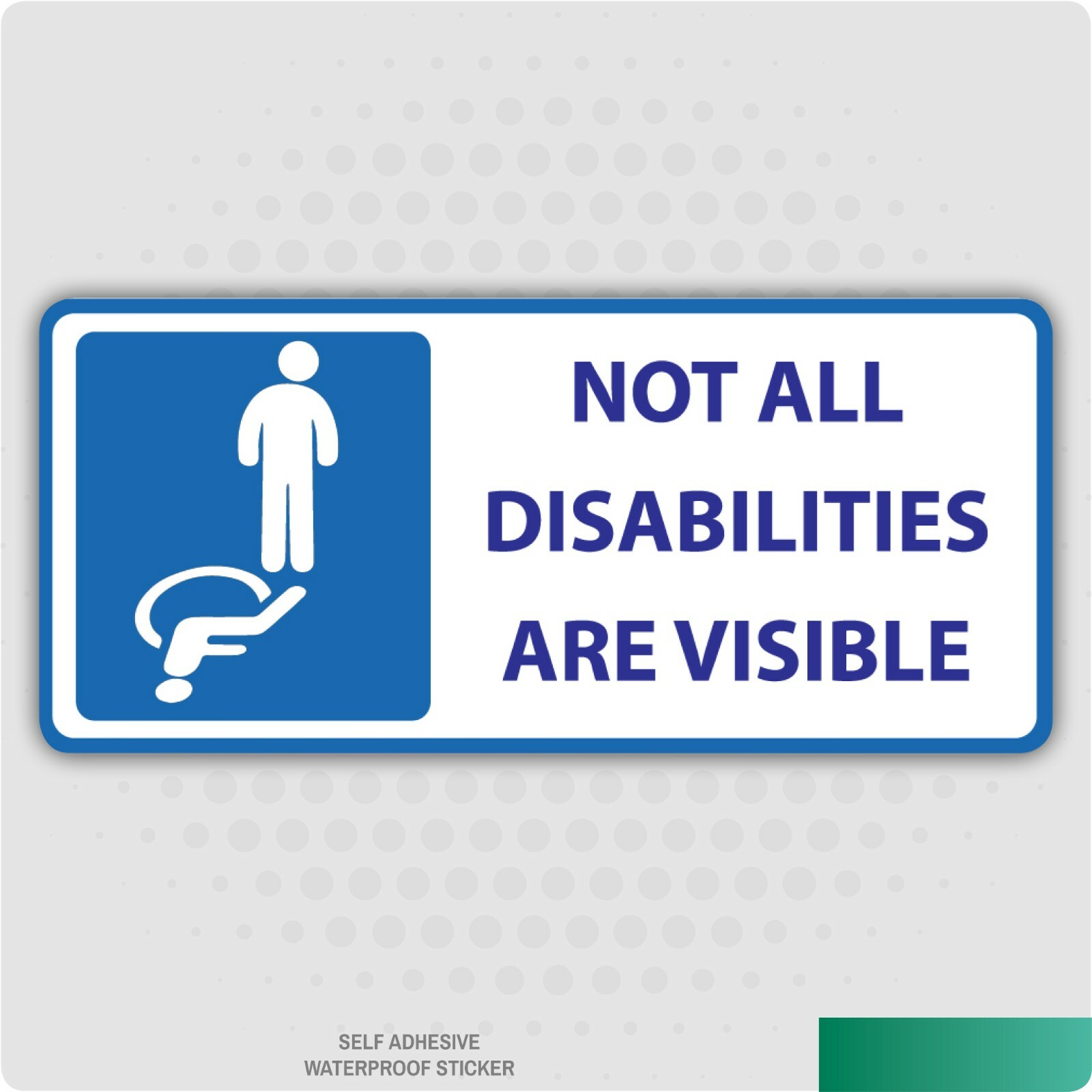 Not All Disabilities Are Visible Sticker, Disabled Self Adhesive Vinyl ...