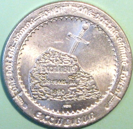 $1 Casino Token. Excalibur, Las Vegas, NV. Jousting Knights. U12. | eBay