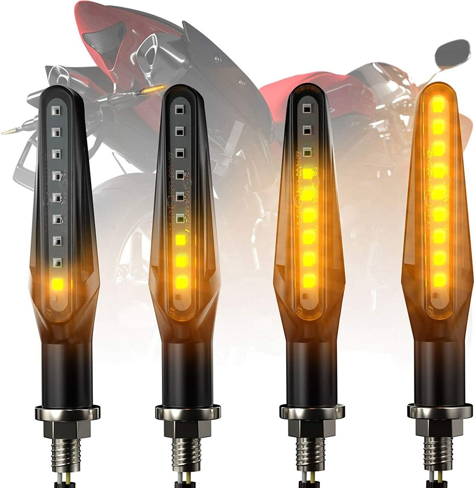 Motorcycle LED Turn Signals Blinker Light For Kawasaki Ninja 250R 500R ...