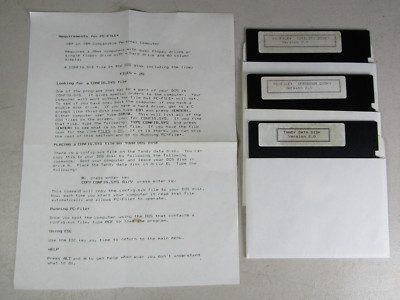 Vintage IBM Program 5.25" Floppy Disks Utility, PC +File, Tandy Data ...