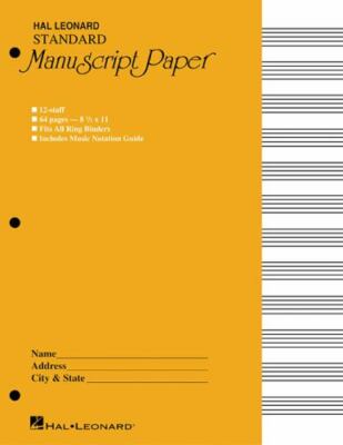 Standard Manuscript Paper [ Yellow Cover] 9780881884982| eBay