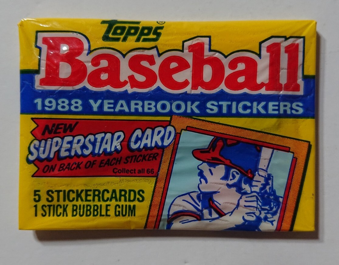 1988 Topps Baseball Yearbook Stickers Pack Factory Sealed 5 ...