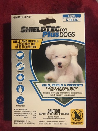 4 Month Supply Treatment SM Dogs 5-15 lbs ShieldTec Plus: NEW-SHIPS N ...