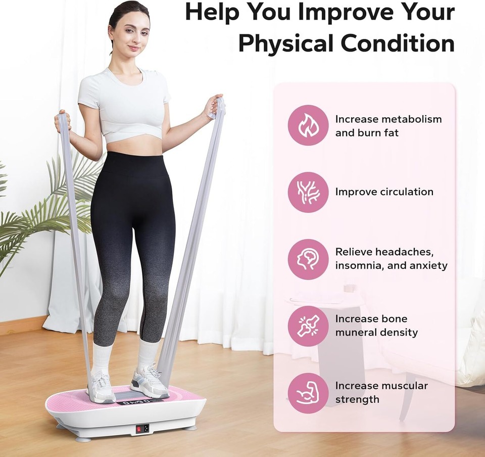 MERACH Vibration Plate Weight Loss Whole Body Workout Fitness Exercise ...