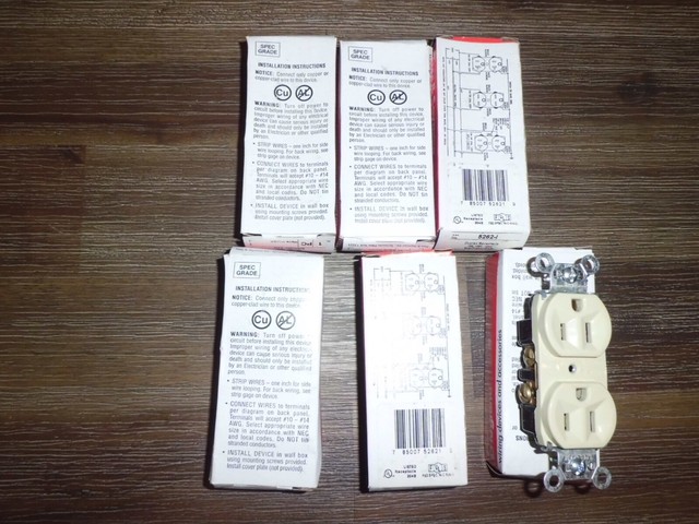 Pass & Seymour 5262-i Duplex Receptacles 15a 125v Ivory for sale online ...
