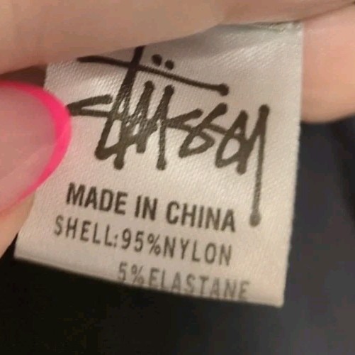 Stussy Rain Jacket Black Nylon Hood Pockets Size 6 | eBay Australia