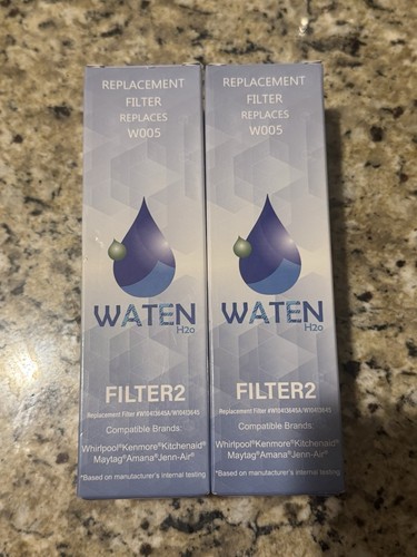 2-Pack Waten H20 Replacement Water Filters Whirlpool, Kenmore ...
