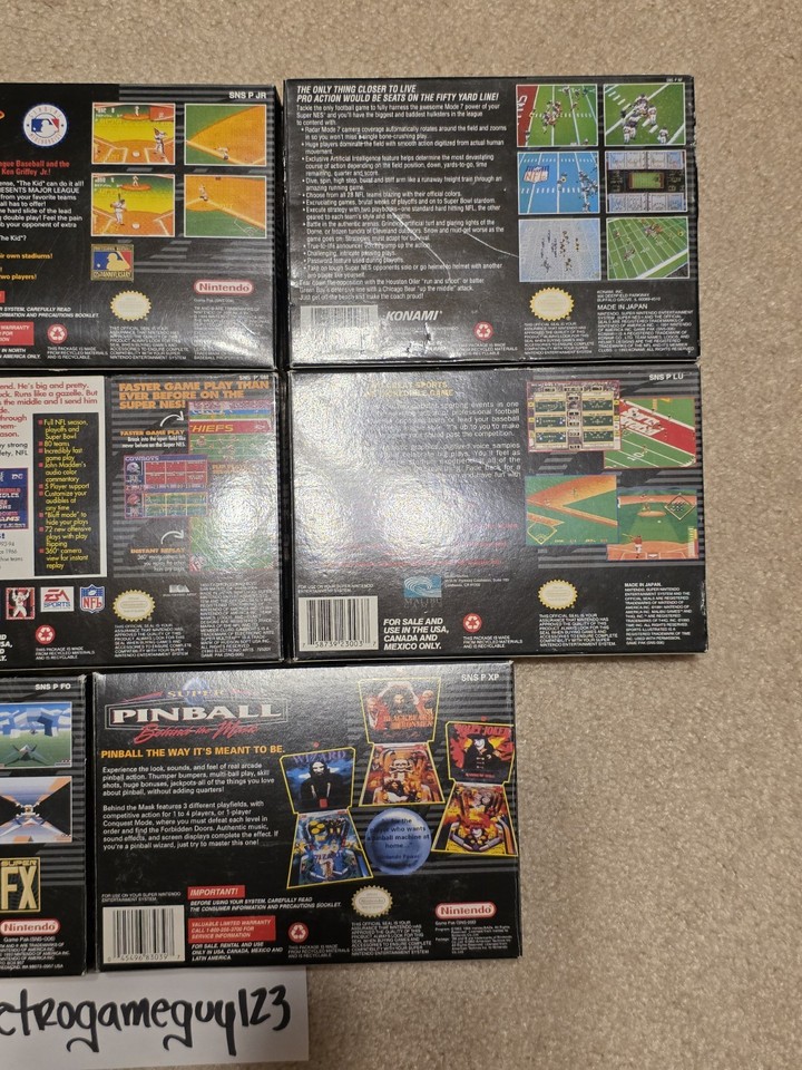 Super Nintendo Box Lot SNES Star Fox (Super Nintendo, 1993) Pinball ...