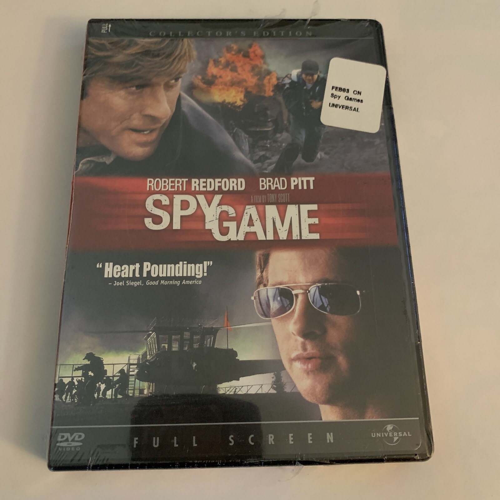 Spy Game DVD FULL FRAME Action Thriller Robert Redford Brad Pitt 126 ...