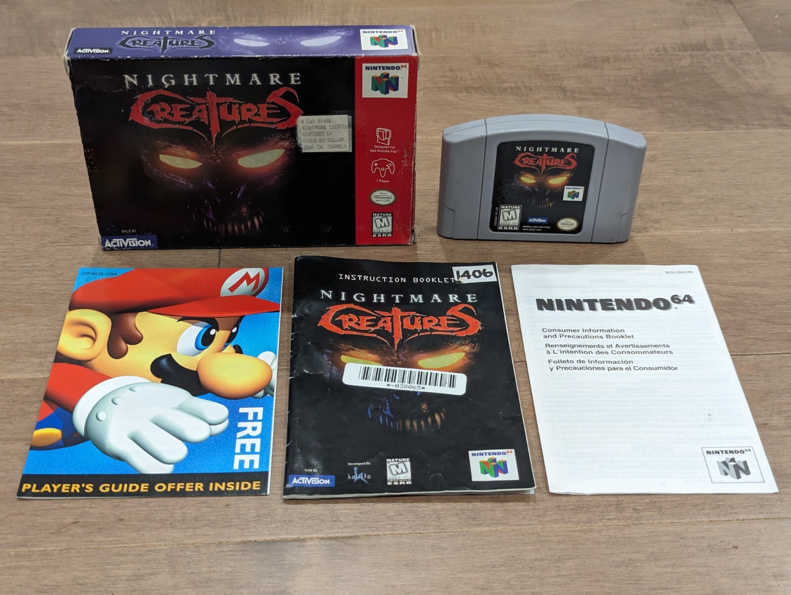 Nightmare Creatures Nintendo 64 N64, CIB Complete In Box w/ Manual ...