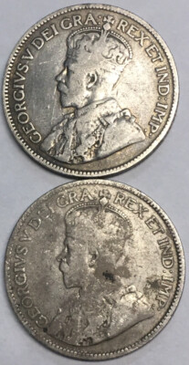 1916/1918, 25 Cents Canada Georgivs V Dei Gra Rex Et Ind: Imp ...