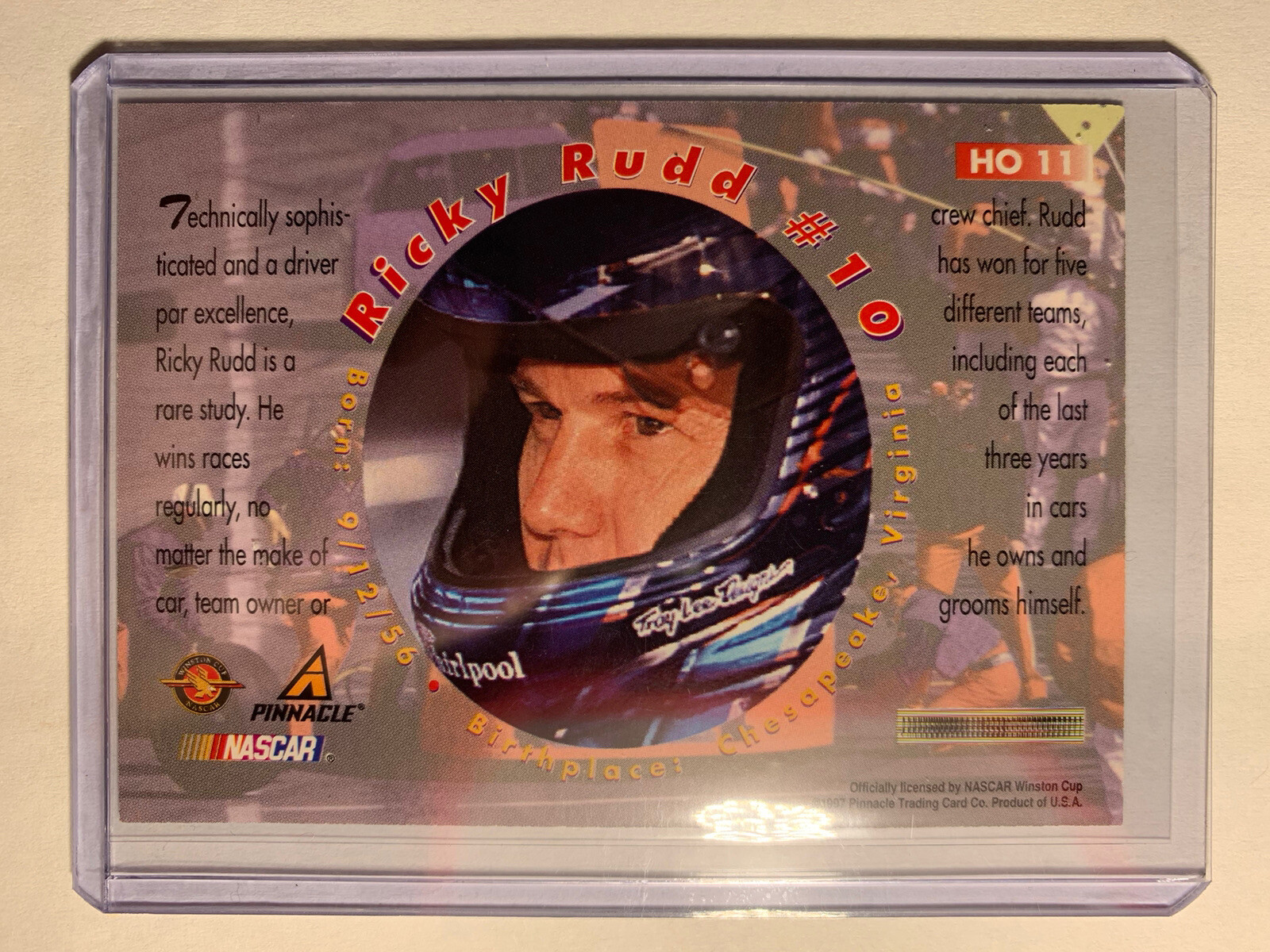1997 Pinnacle Racers Choice NASCAR Rickey Rudd High Octane #HO10 | eBay