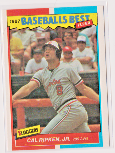 Cal Ripken Jr Baltimore Orioles SS 1987 Fleer BASEBALLS BEST Card # 35 ...