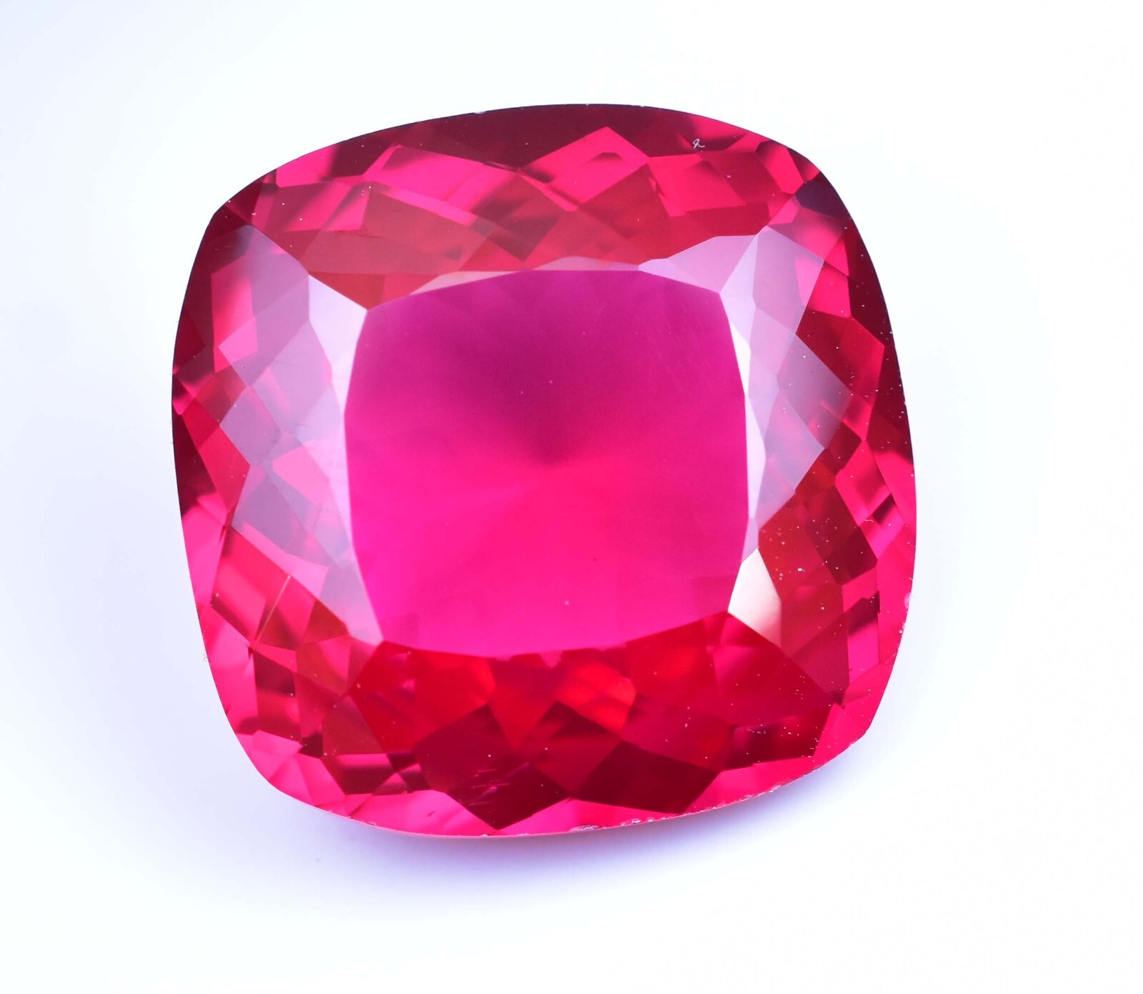 Flawless Natural Mogok Pink-Red Ruby 57.15 Ct Cushion Certified Loose ...