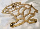 Brass Metal Rabbit Trivet Hot Plate Animal Theme Bunny~ Vintage ...