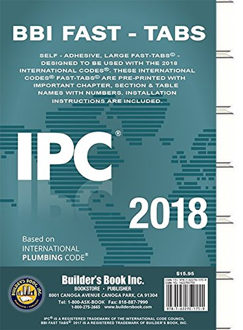 2018 International Plumbing Code (IPC) Fast Tabs by Builders Book Inc ...