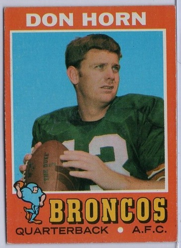 1971 Topps #59 Don Horn in EX Condition Broncos | eBay