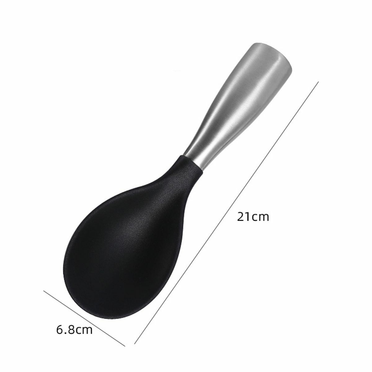 1PC Stainless Steel Handle Stand-up Serving Spoons Rice Paddle Rice ...