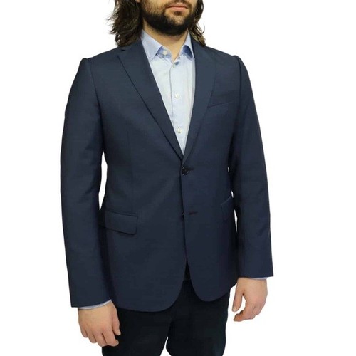 New Armani Collezioni Navy Blue Wool Blazer Suit Jacket 2 Button Sz 48S ...