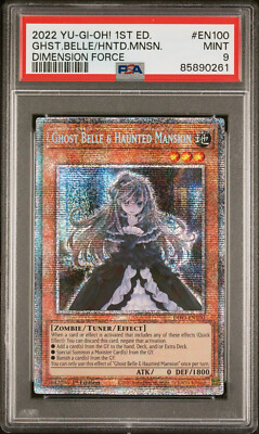 YUGIOH 1ST DIFO-EN100 GHOST BELLE HAUNTED MANSION STARLIGHT PSA 9 MINT ...