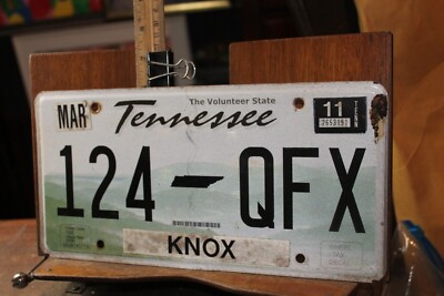 2011 Tennessee License Plate Knox County 124-QFX | eBay