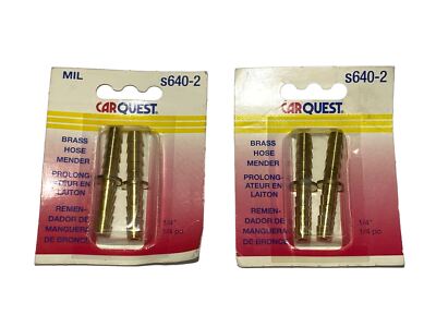 MILTON / CARQUEST s640 / s-640 Brass Hose Mender 1/4" ID Hose both ends ...
