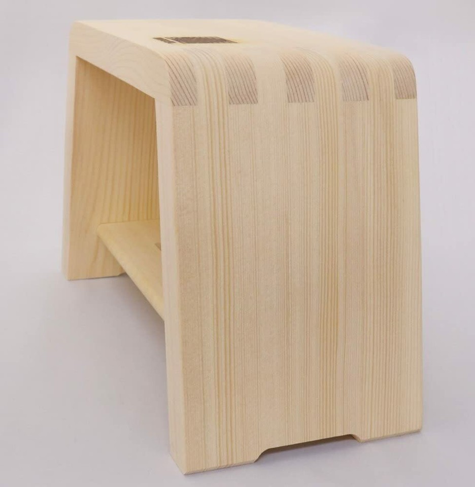 JAPANESE Ichihara Hinoki Wood Chair Isu Furo Bath Stool Onsen Made in ...