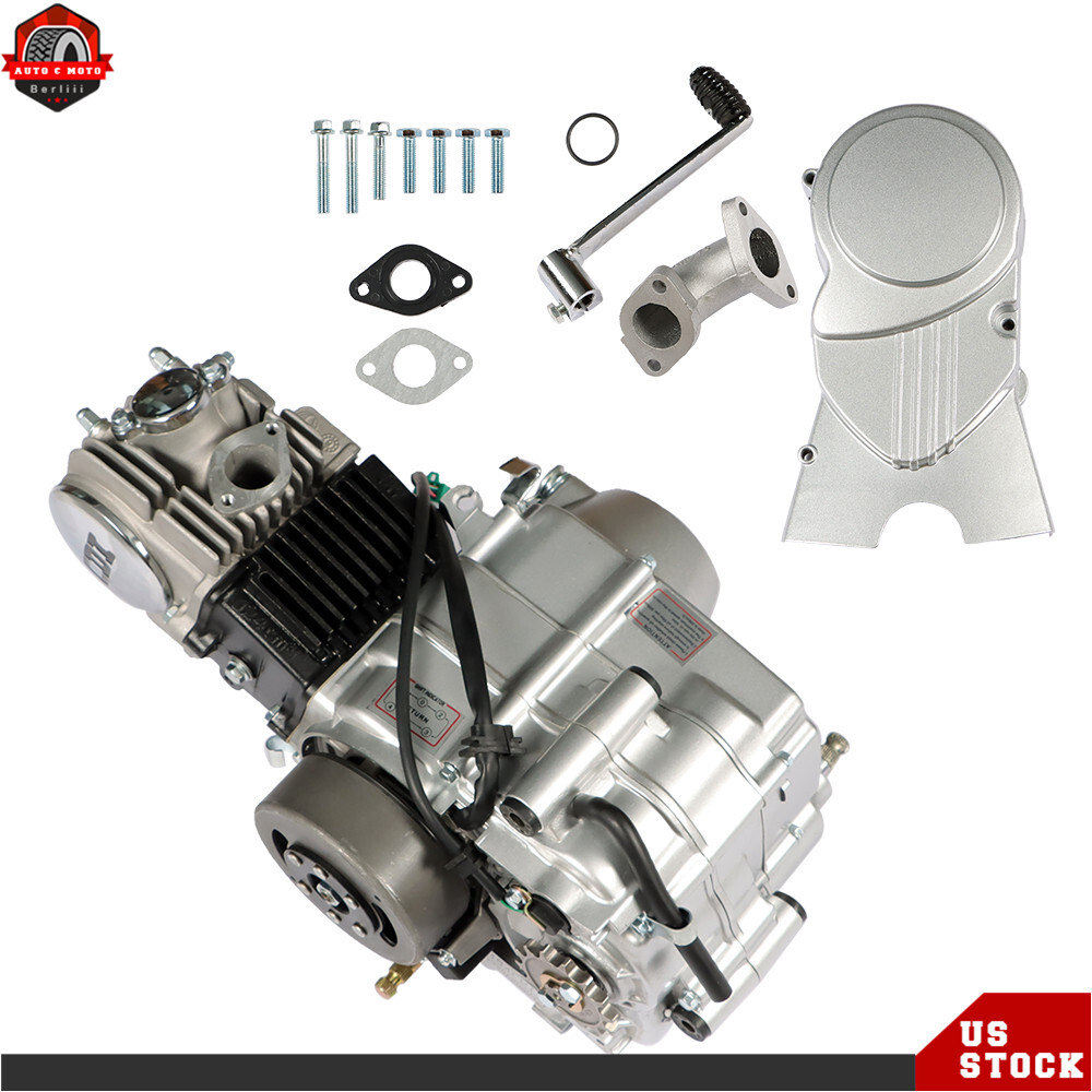 4 Stroke 125cc Motorcycle Engine Single Cylinder Silver For Honda ...