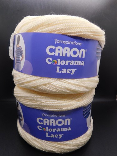 lot of 2 Yarnspirations Caron colorama lacy yarn creamy 85%acrylic 15% ...