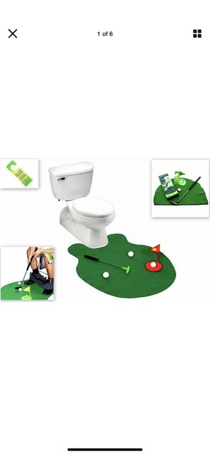Toilet Golf Putter Practice in Bathroom Potty Toy by Barwench Mini Gift ...
