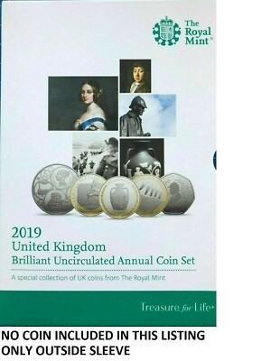 2019 UK Brilliant Uncirculated Annual Coin Set Outside Sleeve Only No ...