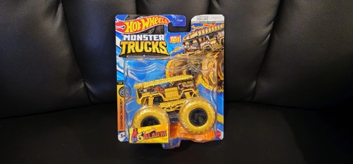 Mattel Hot Wheels MONSTER TRUCKS 5 ALARM Black Gold HTF 🔥Treasure Hunt🔥 ...