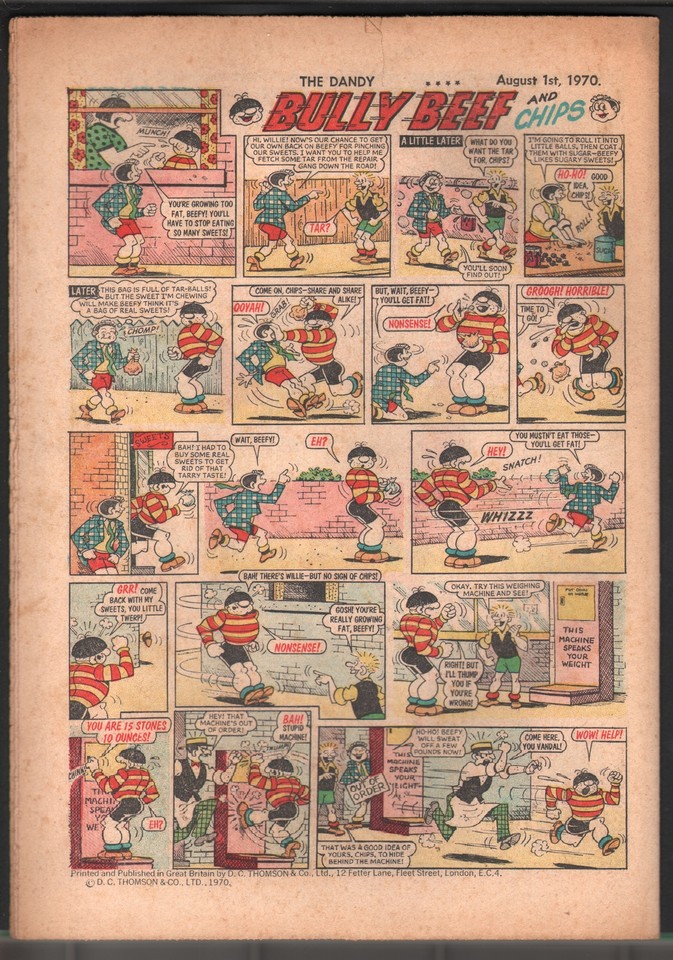 Dandy #1497 1970-D C Thompson-underground comix style-newspaper format ...