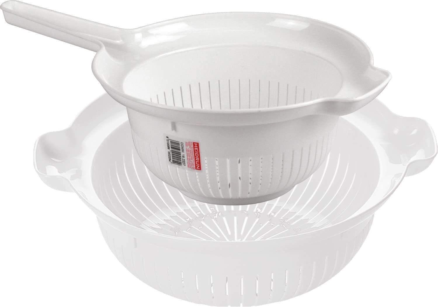 Plastic Colander Food Strainer 2pc 30cm 24cm Vegetable Strainer Drainer ...