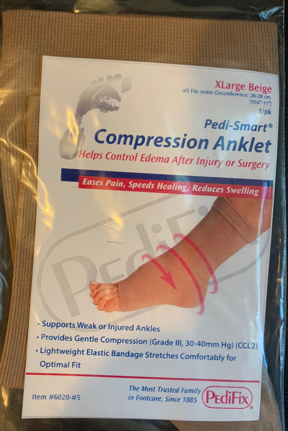 PEDIFIX Pedi-Smart Compression Foot Anklet Pain Swelling Relief Sz X ...