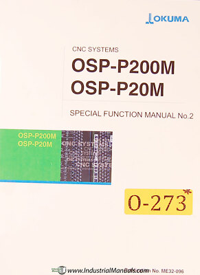 Okuma OSP-P200M, OSP-P20M Special Function Manual | eBay