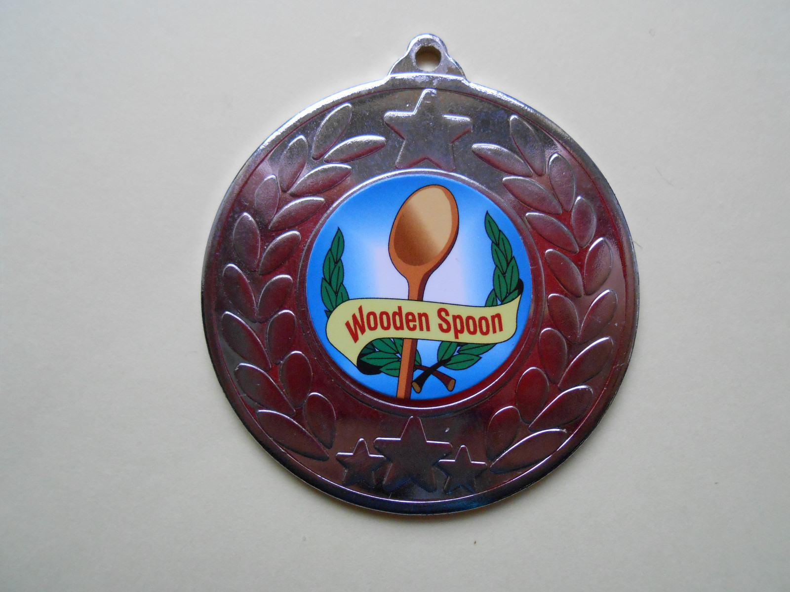 WOODEN SPOON MEDALS - METAL - 50MM - GOLD -SILVER OR BRONZE WITH ...