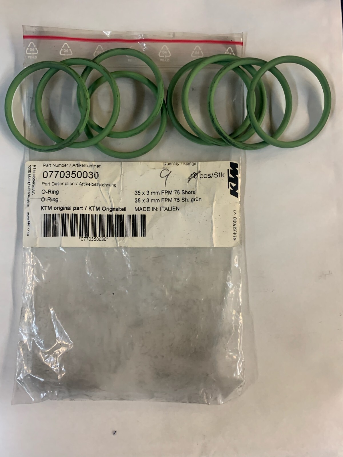 NEW KTM O-RING (QTY 8) OEM 0770350030 | eBay