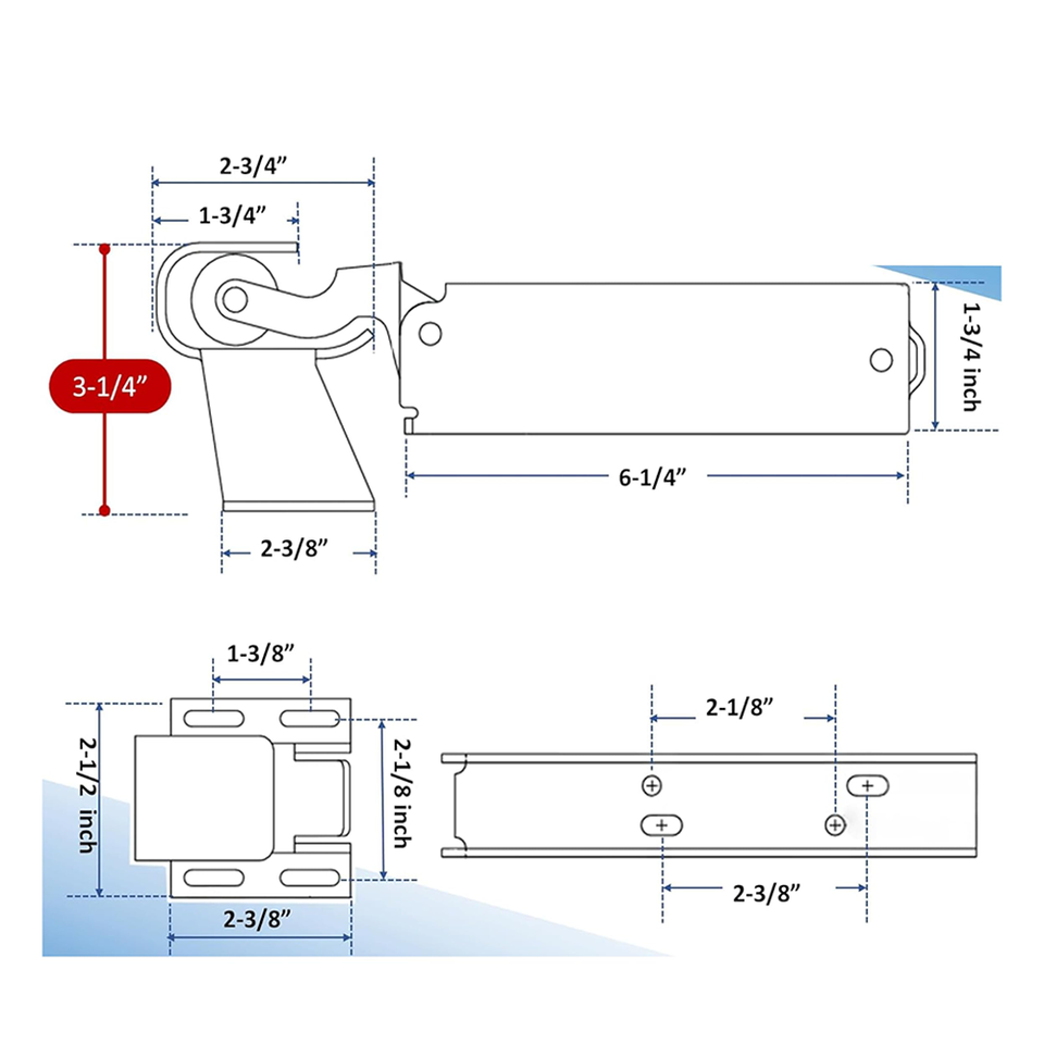 FOR KASON 1094 DOOR CLOSER Hydraulic Door Closer with Flush to 3/4 Inch ...