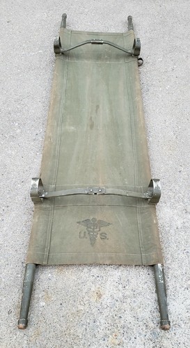 Vintage US Army Folding Stretcher First Aid Medic Military Gurney WWII ...