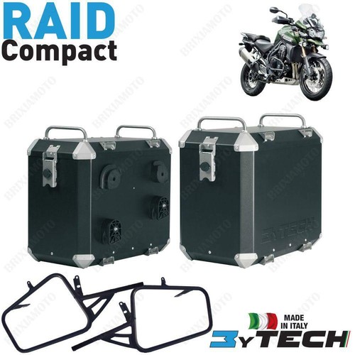 Suitcases Aluminum Black Mytech 39+ 39 L & Frames Triumph 1215 Explorer ...