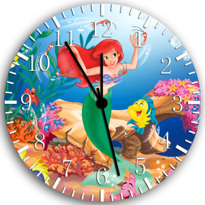 Little Mermaid Ariel Frameless Borderless Wall Clock Nice For Gifts ...