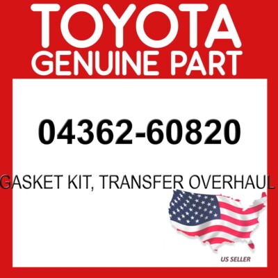 Toyota Genuine 04362-60820 Gasket Kit Transfer Overhaul 0436260820 OEM ...