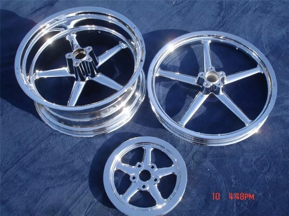 Harley Davidson Chrome Rocker Wheels Softail Exchange Program Fit 08-11 ...